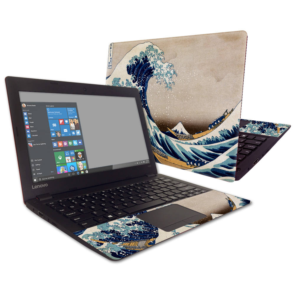 Skin Decal Wrap Compatible With Lenovo IdeaPad 100s 11.6" Great Wave Of ...