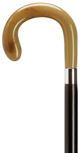 Walking Cane Men Crook Cane Bulb Handle Black Maple Shaft, Horn Handle ...