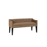 Leffler Home Gracie Transitional Plush Bench Entryway, Standard Benches ...