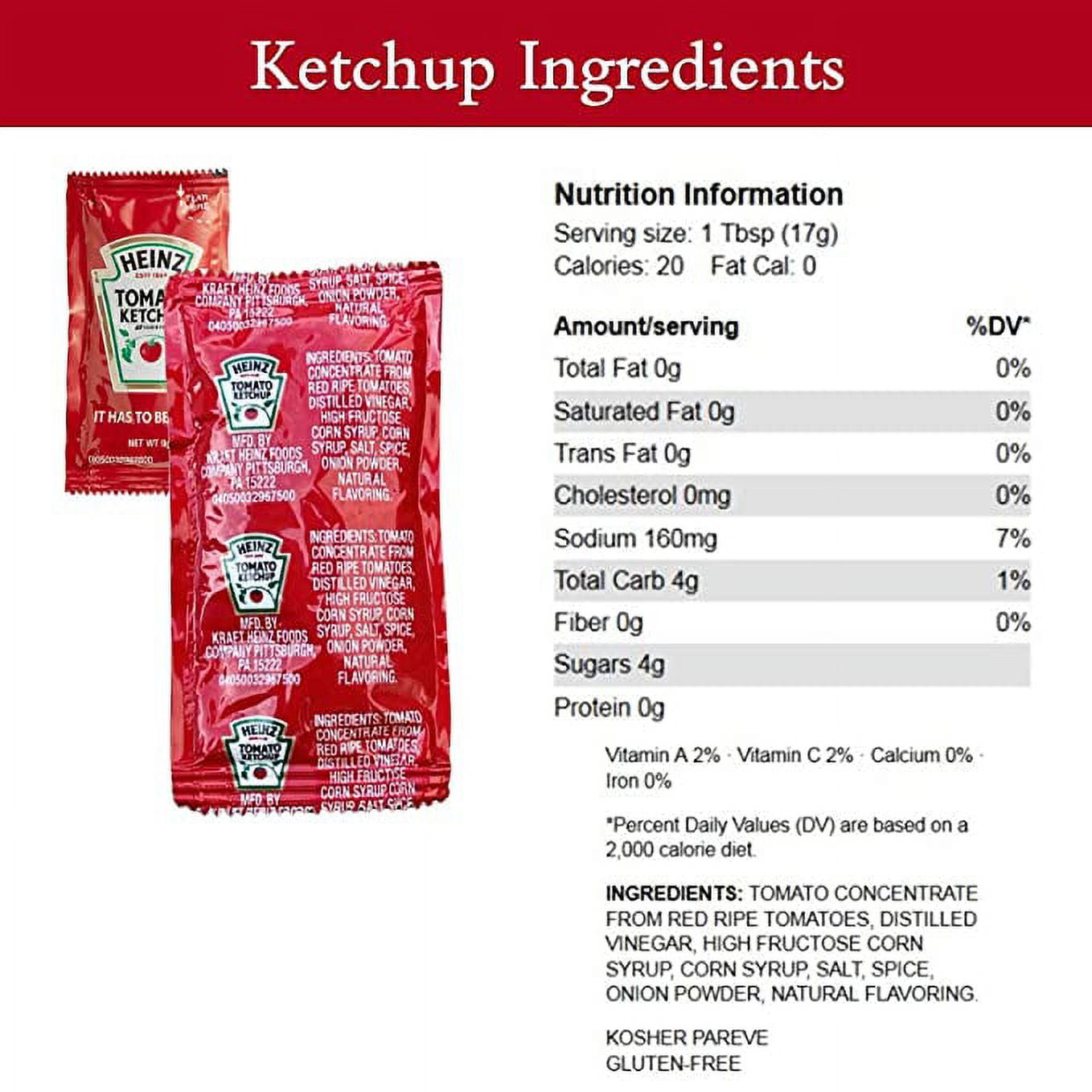 Heinz Ketchup Sachet Size