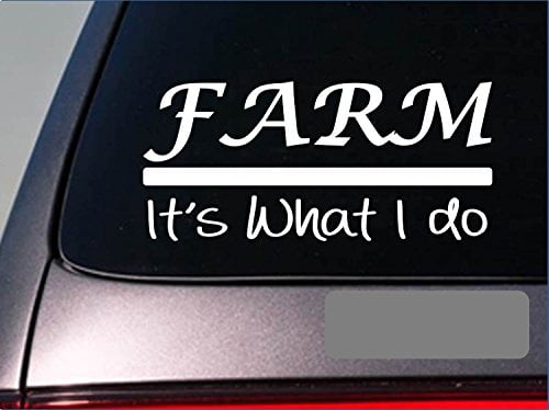 Farm sticker decal *E370* tractor farmer farming hay cattle chickens ...