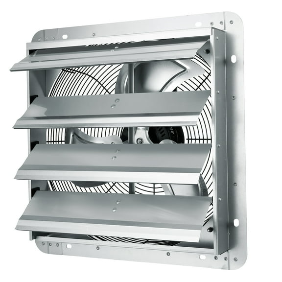 VEVOR Shutter Exhaust Fan Shop Exhaust Fan 12'' Wall Mounted Aluminum ...