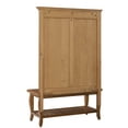 Linon Santa Fe Hall Tree with Four Hooks, Antique Brown Finish ...