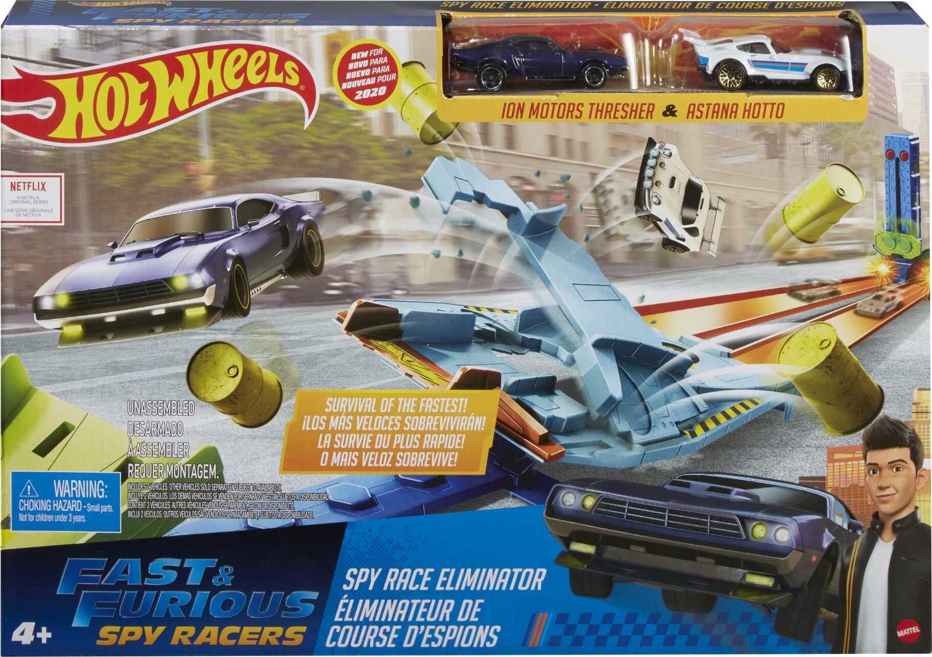 Buy Hot Wheels Fast & Furious Spy Racers Drag Race Eliminator Toy Track ...