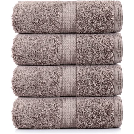 Cotton Extra Large Bath Towels- 4 Pack Bath Towel Set, Hotel Collection ...