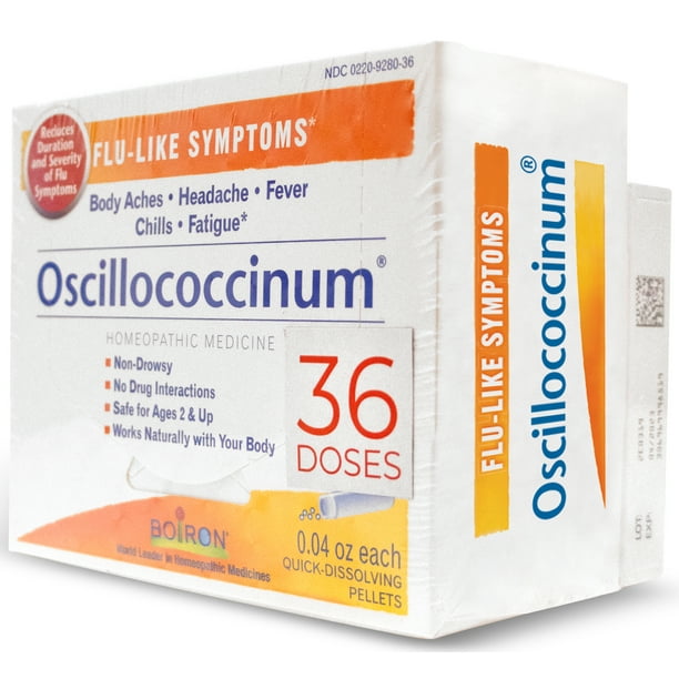Boiron Oscillococcinum 36 Count, Homeopathic Medicine for Flu-Like ...