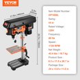 BENTISM 3.2 Amp 10 Inch 120V/60HZ 5 Speed Benchtop Drill Press Cast ...