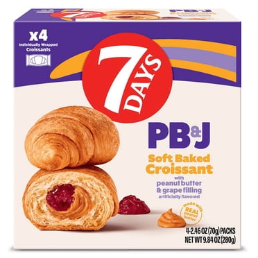 7Days Bakery Filled Food: Soft Croissant, Strawberry & Vanilla, Non-GMO ...
