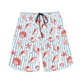 Binienty Men's Beach Shorts Swim Trunks With Seashell Pattern - Quick ...