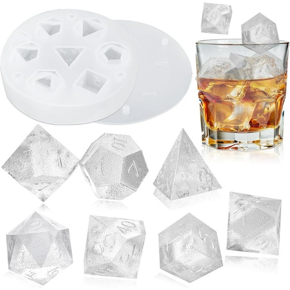 DND Dice Shaped Ice Cube Mold for Whisky, DND Dice Silicone Ice Cube ...