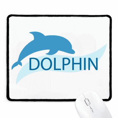 Blue Ocean Docile Dolphin Illustrate Mousepad Stitched Edge Mat Rubber ...