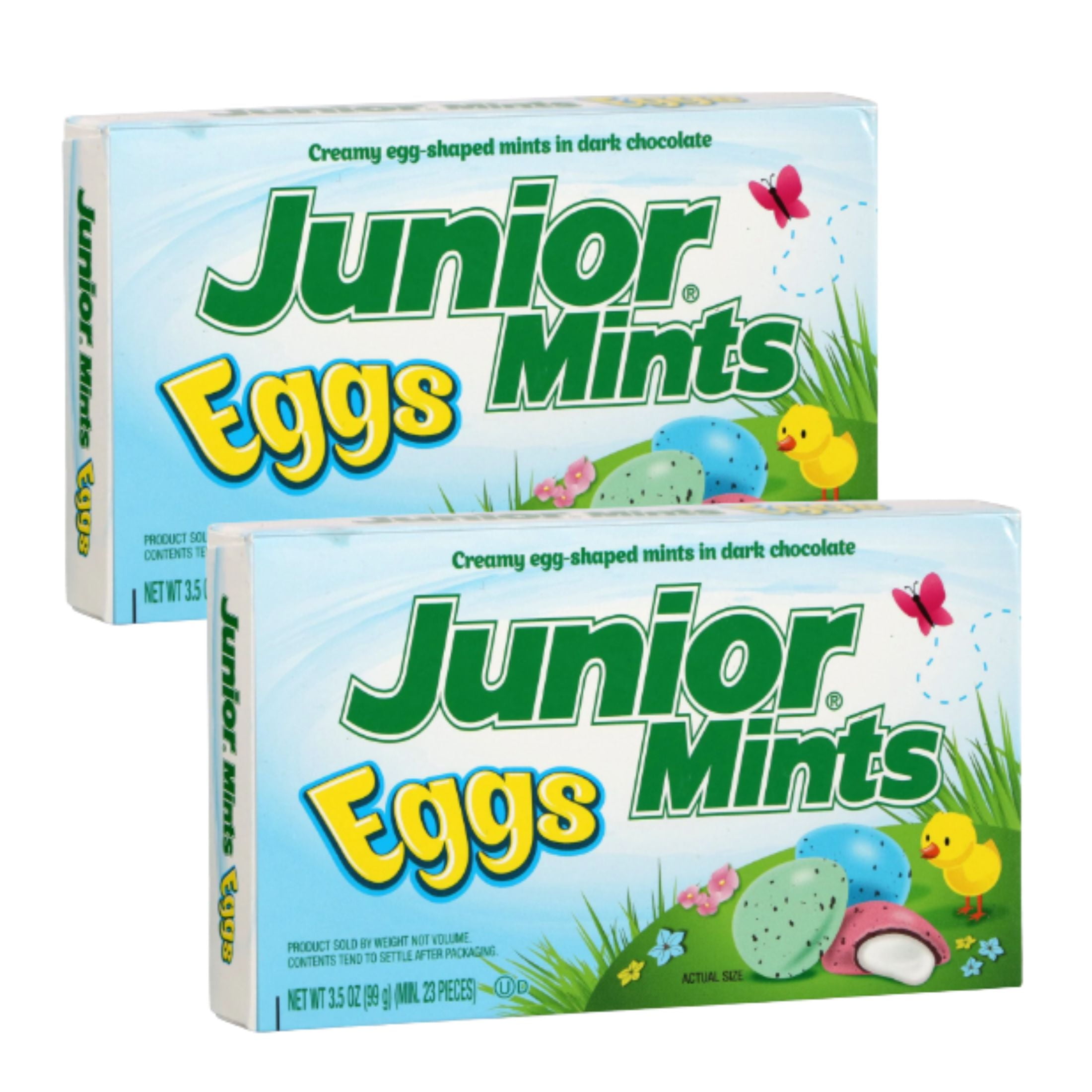 Junior Mints Easter Eggs Candy 3.5oz Creamy Egg Mints in Dark Chocolate ...