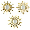 Better Homes & Gardens 3-Piece Round Sunburst Mirror Set in Gold Finish ...