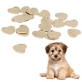 Riousery 20Pcs DIY Stainless Steel Heart Shape Pet ID Tag, Gold Color ...