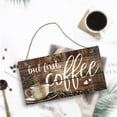 But First Coffee Vintage Wooden Decor Sign for Kitchen Station, Wall ...