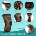WSBArt 1 Pair Copper Knee Brace - Copper Compression Knee Sleeves for ...