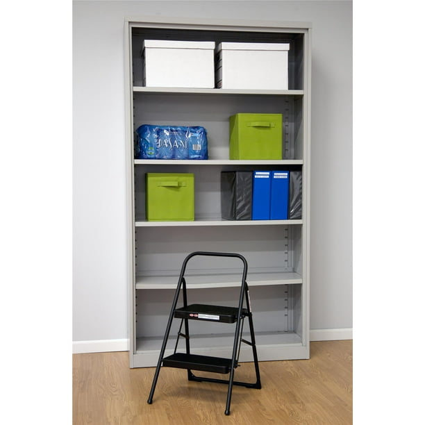 COSCO 2-Step Steel Folding Steel Step Stool, 7 Ft. 11 in. Max Reach ...