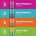 Sparkling Ice +Caffeine Variety Pack, Black Raspberry, Blue Raspberry, Strawberry Citrus, Citrus ...