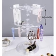 1 Pc 2 Tier Transparent Acrylic Jewelry Stand Necklace Holder Spinner ...
