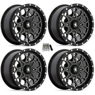 MSA M12 Diesel ATV Wheels/Rims Black 14" Honda Foreman Rancher SRA ...