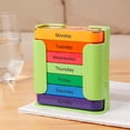 7 Day Pill Organizer with Daily Compartments, Portable Weekly Pill Box ...