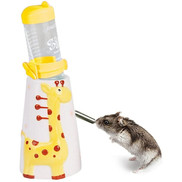ZMLEVE Hamster Water Bottle, Ceramics Small Animals No Drip Standing ...