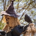 96" Animated Staked Scarecrow Prop – Creepy Halloween Yard Decoration ...
