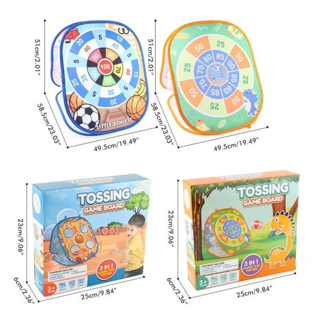 Cartoon Bean Bag Toss Games for Kids Double-Sided Foldable Bag Toss ...