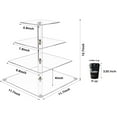 VDOMUS 4 Tier Cupcake Holder Stand, Acrylic Display with LED String ...