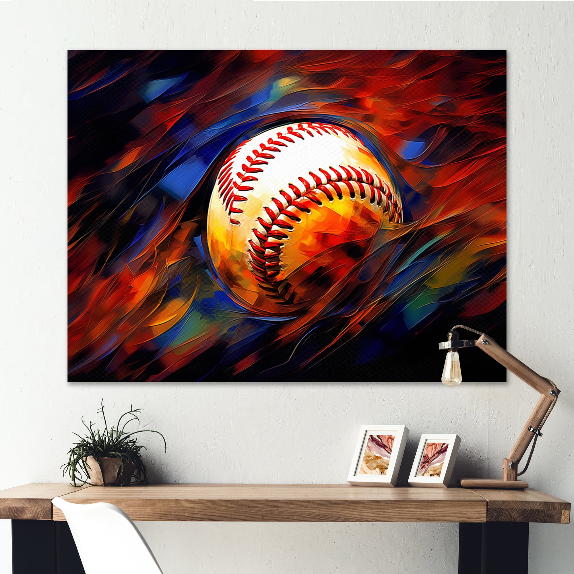 Click here for Designart Sport Baseball Oversized Wall Art Decor... prices