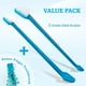 Boshel Dog Toothbrush Pack - 2 Long Handled Dual Headed Toothbrushes ...