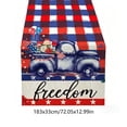 4th Of July Table Runner Patriotic Red White Blue Star Design, 72-Inch ...