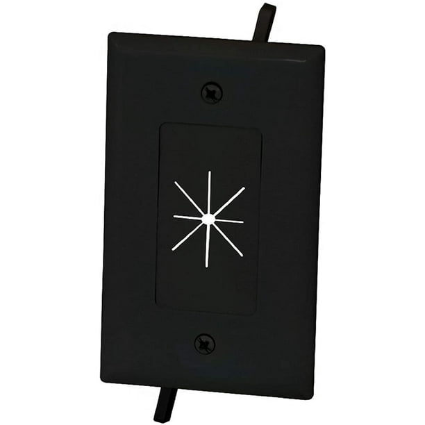 Monoprice Cable Plate with Flexible Opening, 1-Gang, Black - Walmart.ca