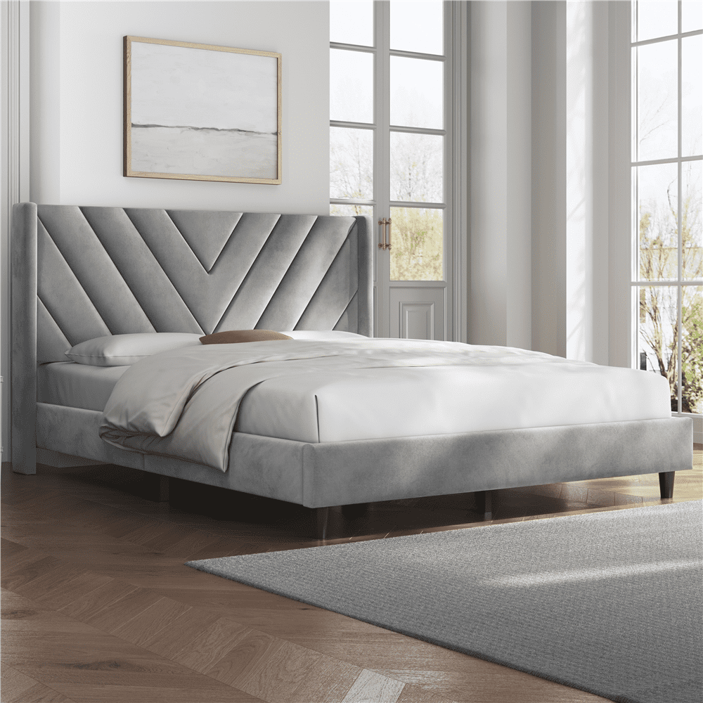 Click here for Yaheetech Upholstered Platform Bed With Tufted Hea... prices