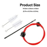 Masteelf Red Cornet Brush Cleaning Kit for Trumpet and Tubular ...