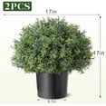 2 Sets Artificial Rosemary Topiary Ball Trees for Front Door - UV ...