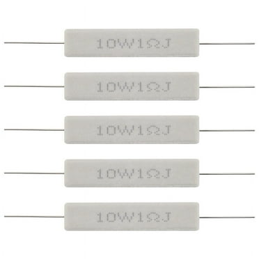 Cement Resistor,10 PCS 5W 5 Ohm 5% Axial Lead Wire Resistor White Wound ...