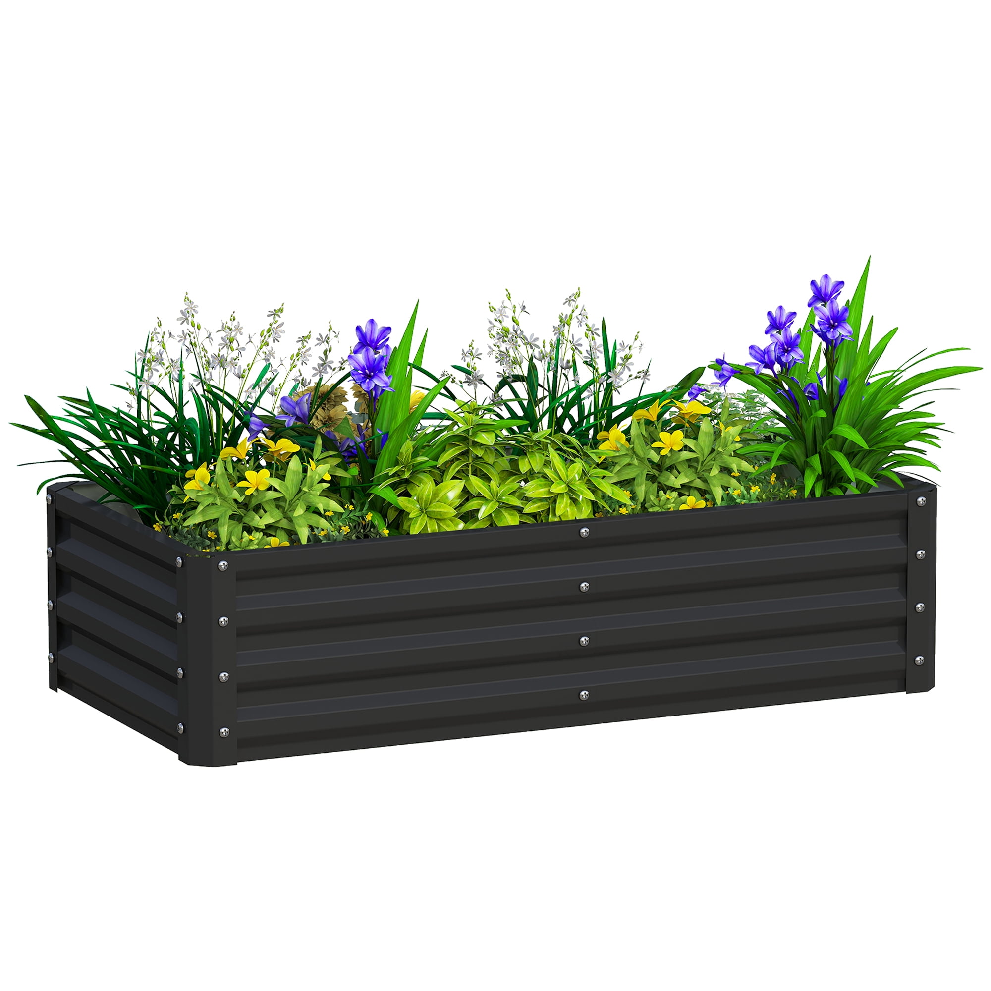 Click here for Outsunny 4 X 2 X 1 Raised Garden Bed  Galvanized P... prices