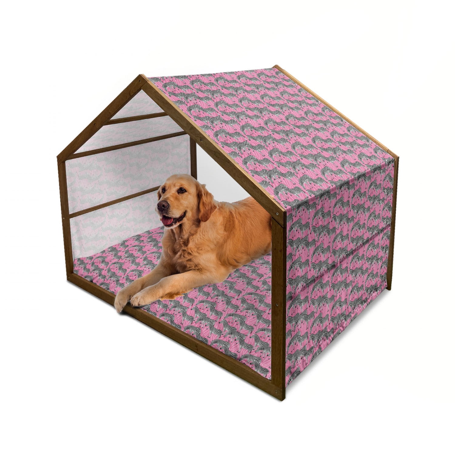Pink Zebra Pet House, Zebras Pattern Wild Animal Hippie Indie Tropical ...