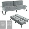 Futon Couch Bed, Convertible Sofa Bed 68" Sleeper Sofa Bed with ...