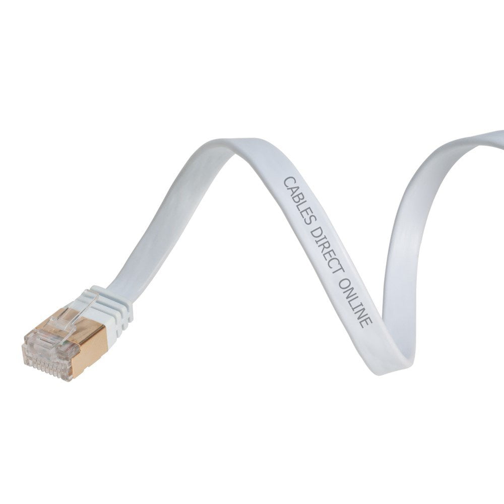 100FT U/FTP Flat Design CAT 7 Gold Plated Shielded Ethernet RJ45 Cable ...