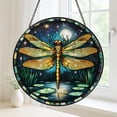Colorful Dragonfly Window Hanging – Stained Glass Style Nature Decor ...