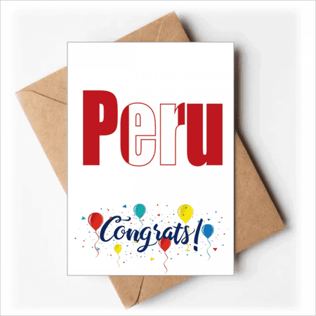 Peru Country Flag Name Art Deco Fashion Wedding Cards Congratulations ...