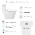 Beau One-Piece Elongated Toilet Dual-Flush 1.1/1.6 gpf - Walmart.com
