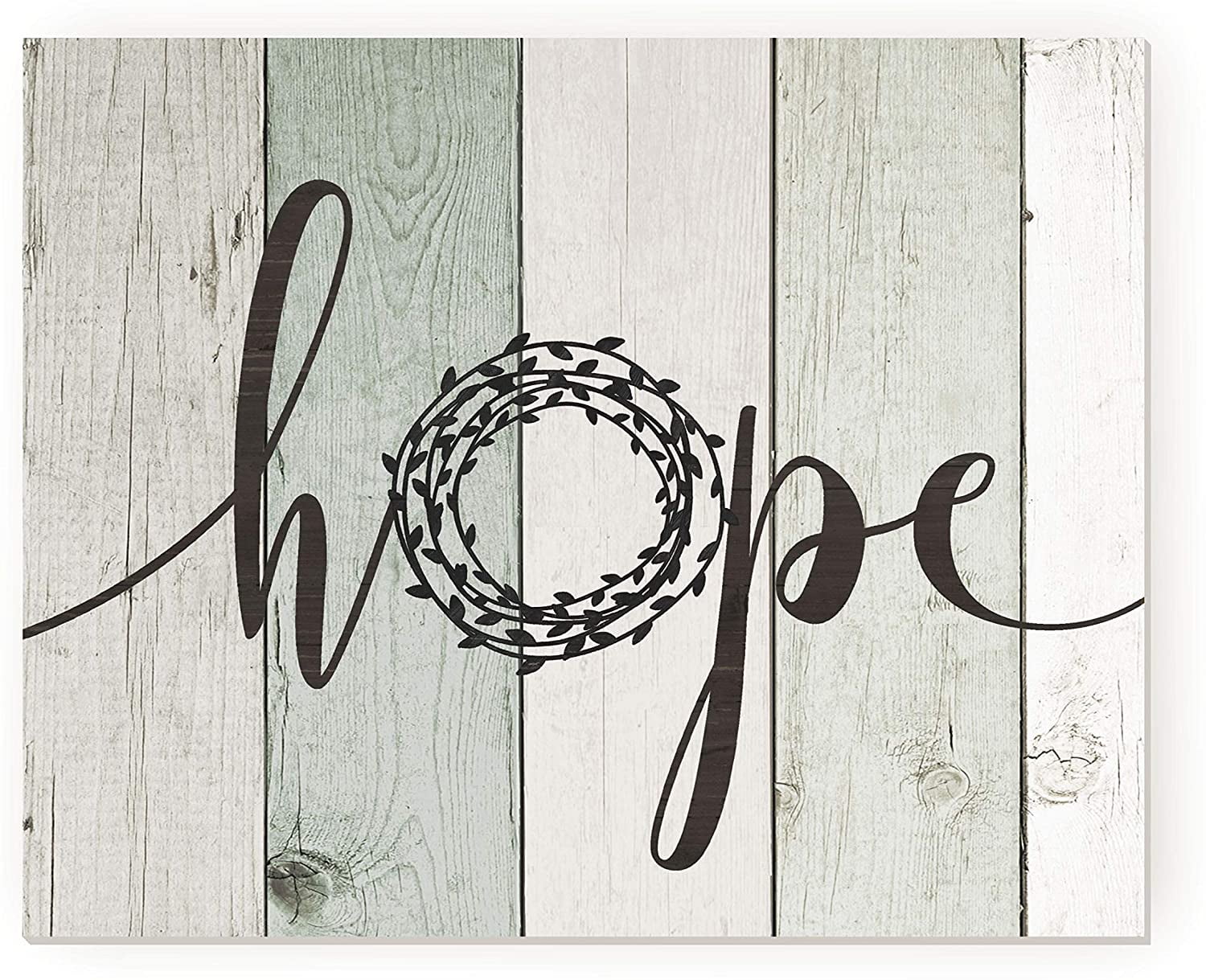 Hope Wreath Rustic Wood Wall Sign 12x15 (Unframed) - Walmart.com