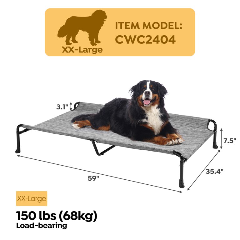 Dog Bed Veehoo Cooling Elevated With Guardrail, Teslin Mesh Portable ...