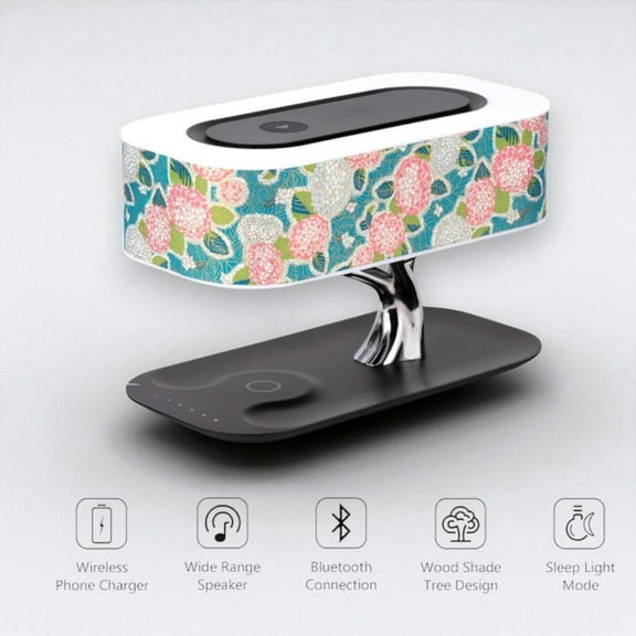 3-in-1 Smart Bedside Lamp with Wireless Charger, Bluetooth Speaker ...