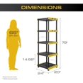 5-Tier Heavy Duty Plastic Storage Shelving Unit, 5 Shelves Support up ...