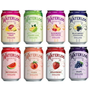 Waterloo Sparkling Water, Grape Naturally Flavored, 12 Fl Oz Cans, Pack of 12 | Zero Calories ...