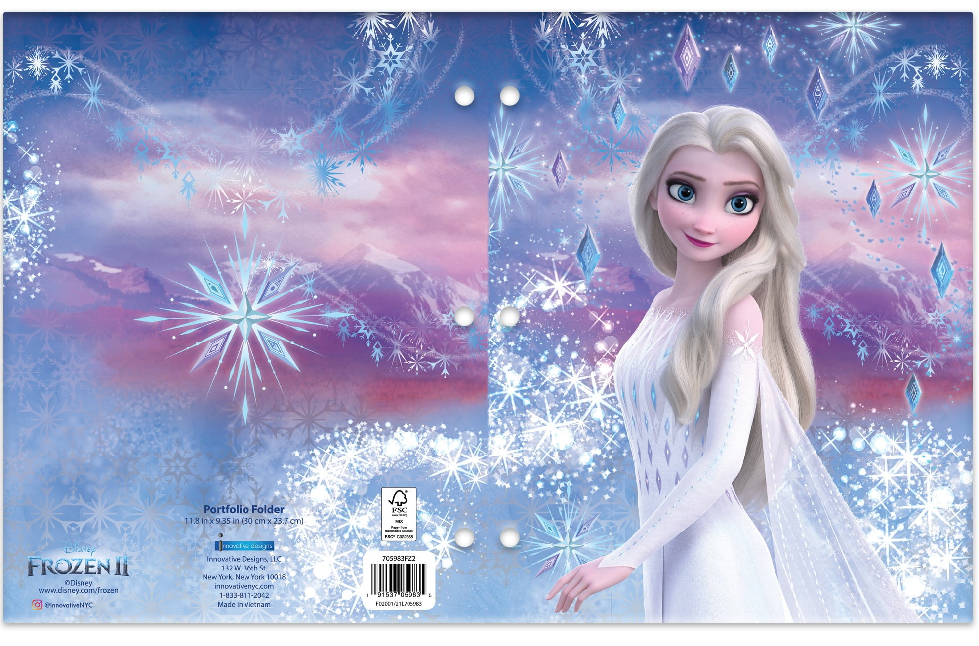 Disney Frozen 2-Pocket Paper Folder, 3-Hole Punched, Assorted Designs ...